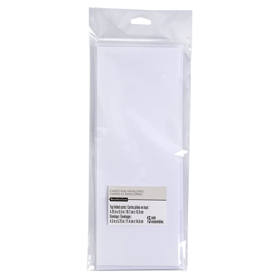 24 Packs: 15 ct. (360 total) 4.25" x 5.5" Top Folded Cards & Envelopes ...