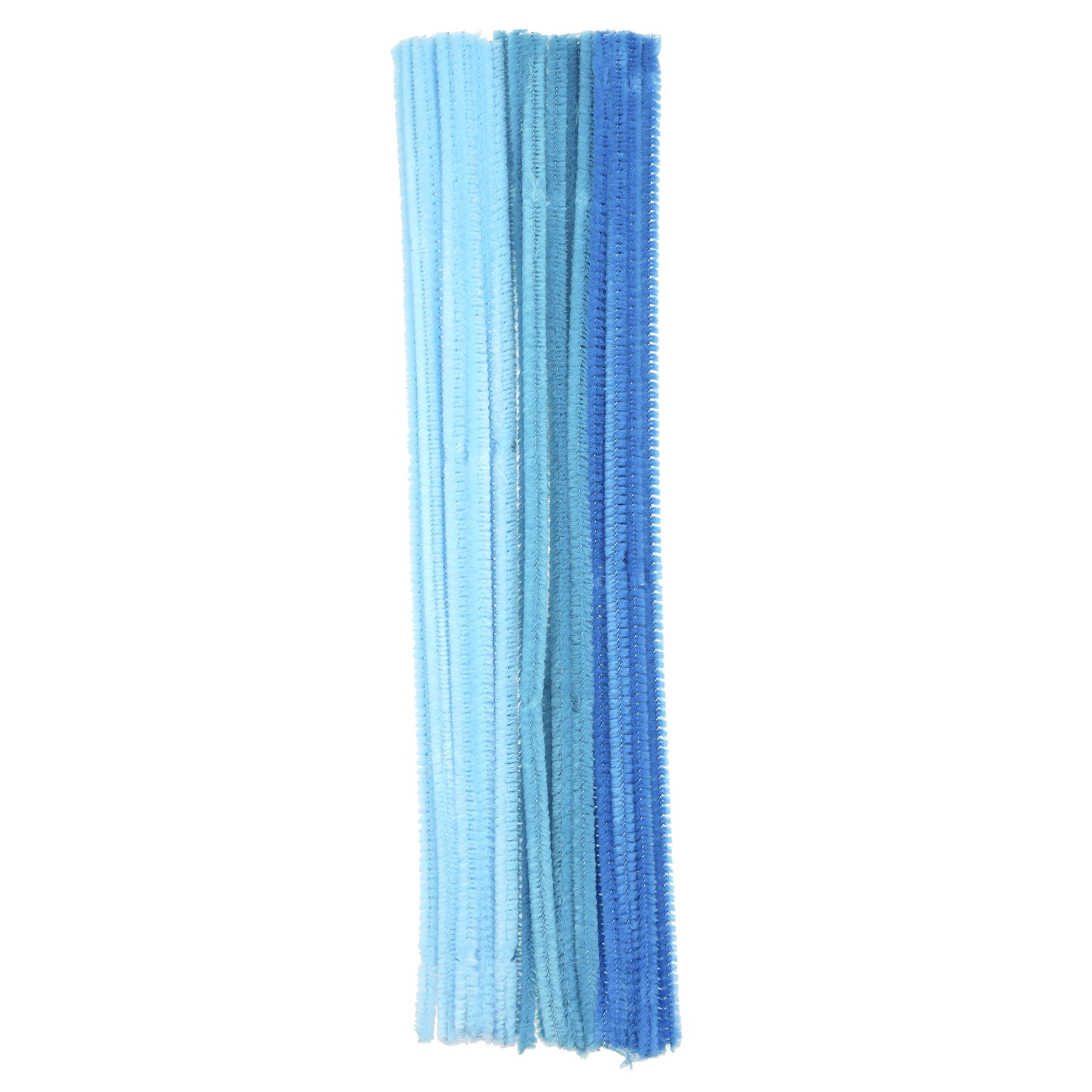 24 Packs: 25 ct. (600 total) Mixed Blue Chenille Pipe Cleaners by ...