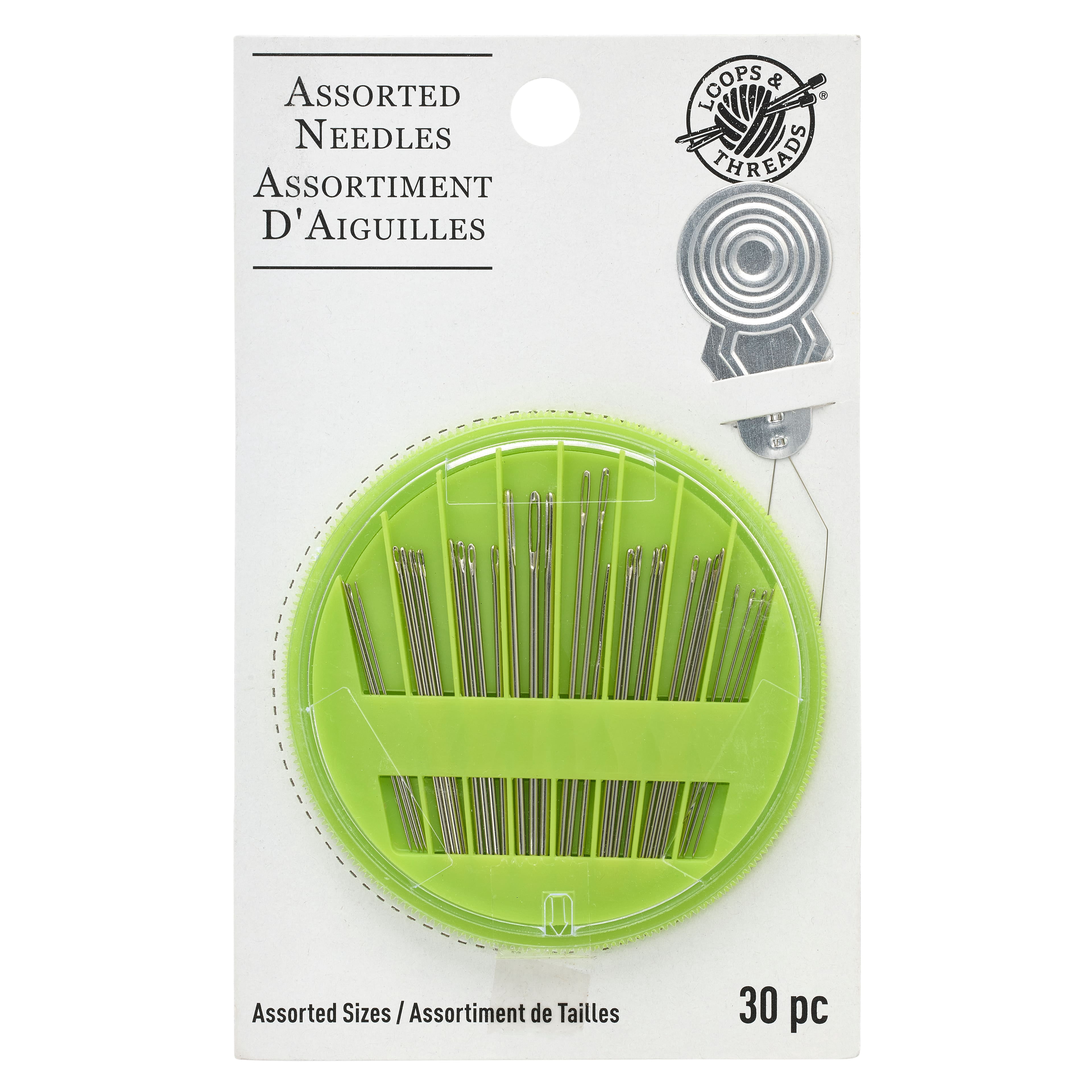 24 Packs: 30 ct. (720 total) Assorted Needles Set by Loops & Threads ...