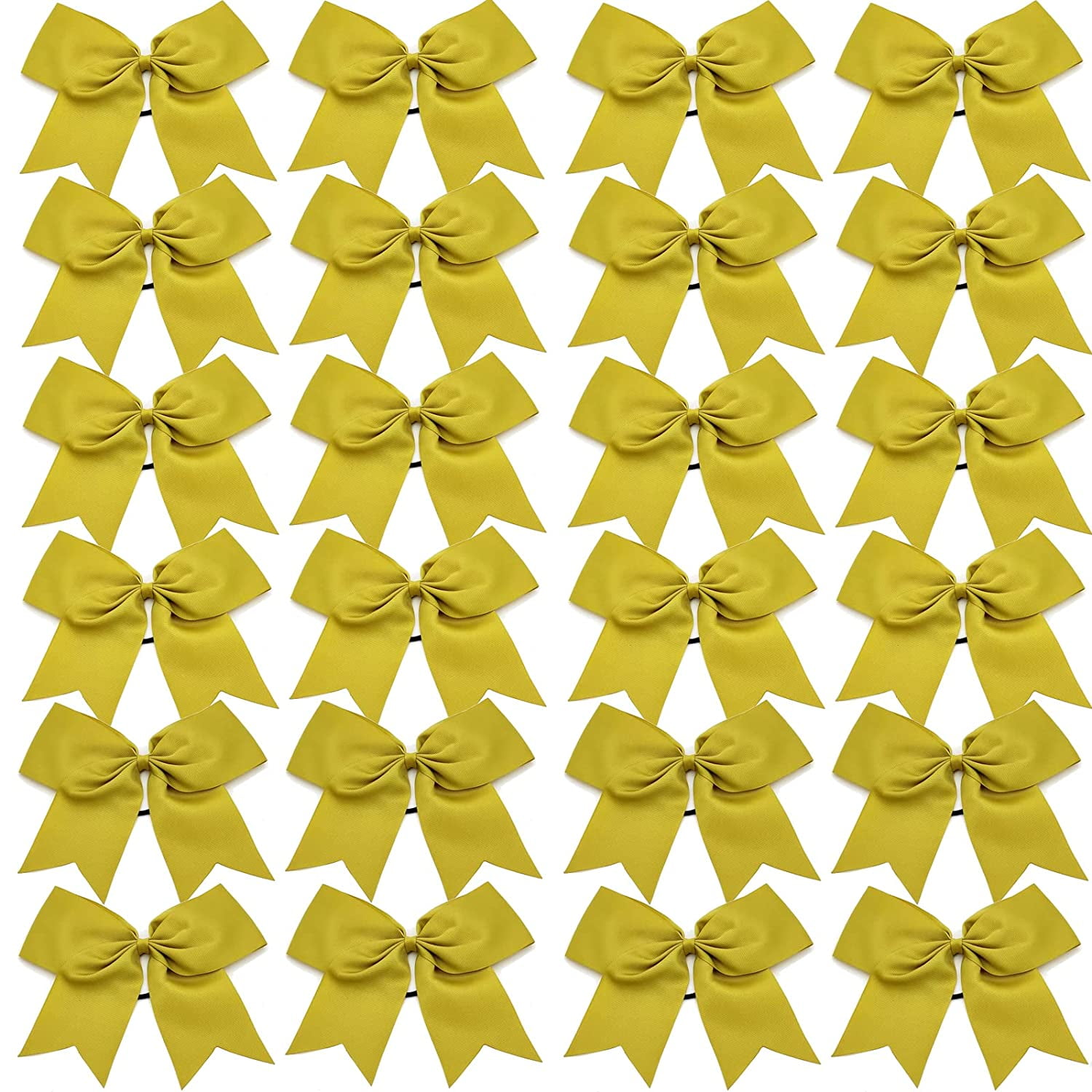 24 Packs 8 Inch Cheer Bows Large Cheerleading Bows Ponytail Holder ...