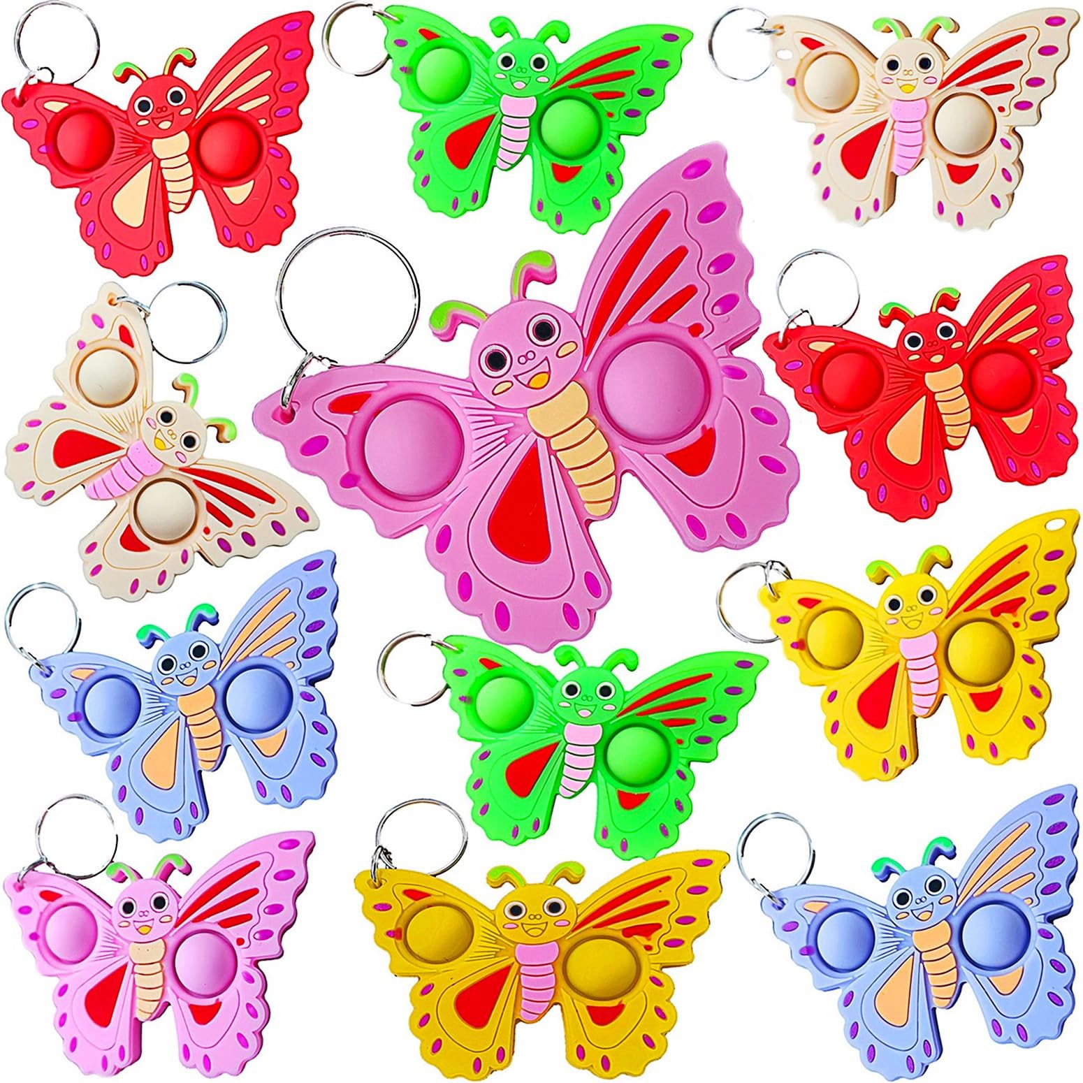 24 Packs Bulk Butterfly Narwhals fidgets Toys for Kids Children ...