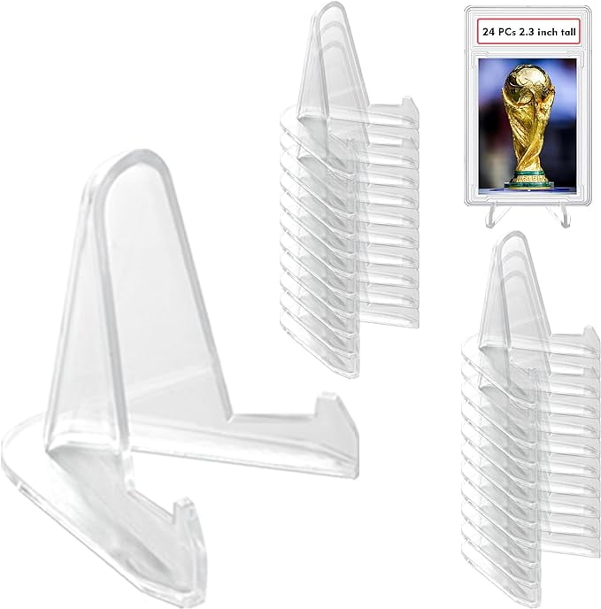 24 Packs Card Stands Sports Card Holder, Card Display Stand for Display ...