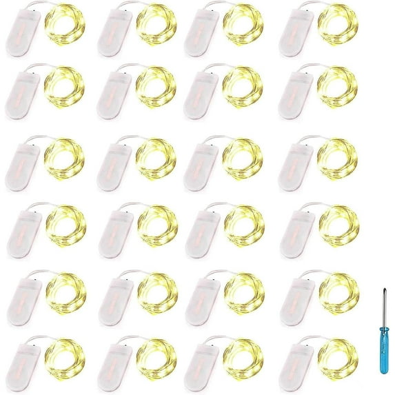 24 Packs Fairy Lights Operated String Light 10.2FT 30LEDs Copper Wire ...