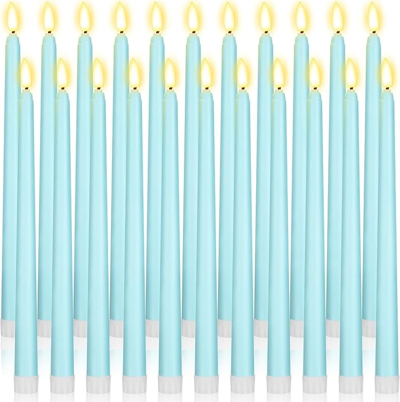 24 Packs Flameless Taper Candles Battery Operated Fake 11 Inch Long ...