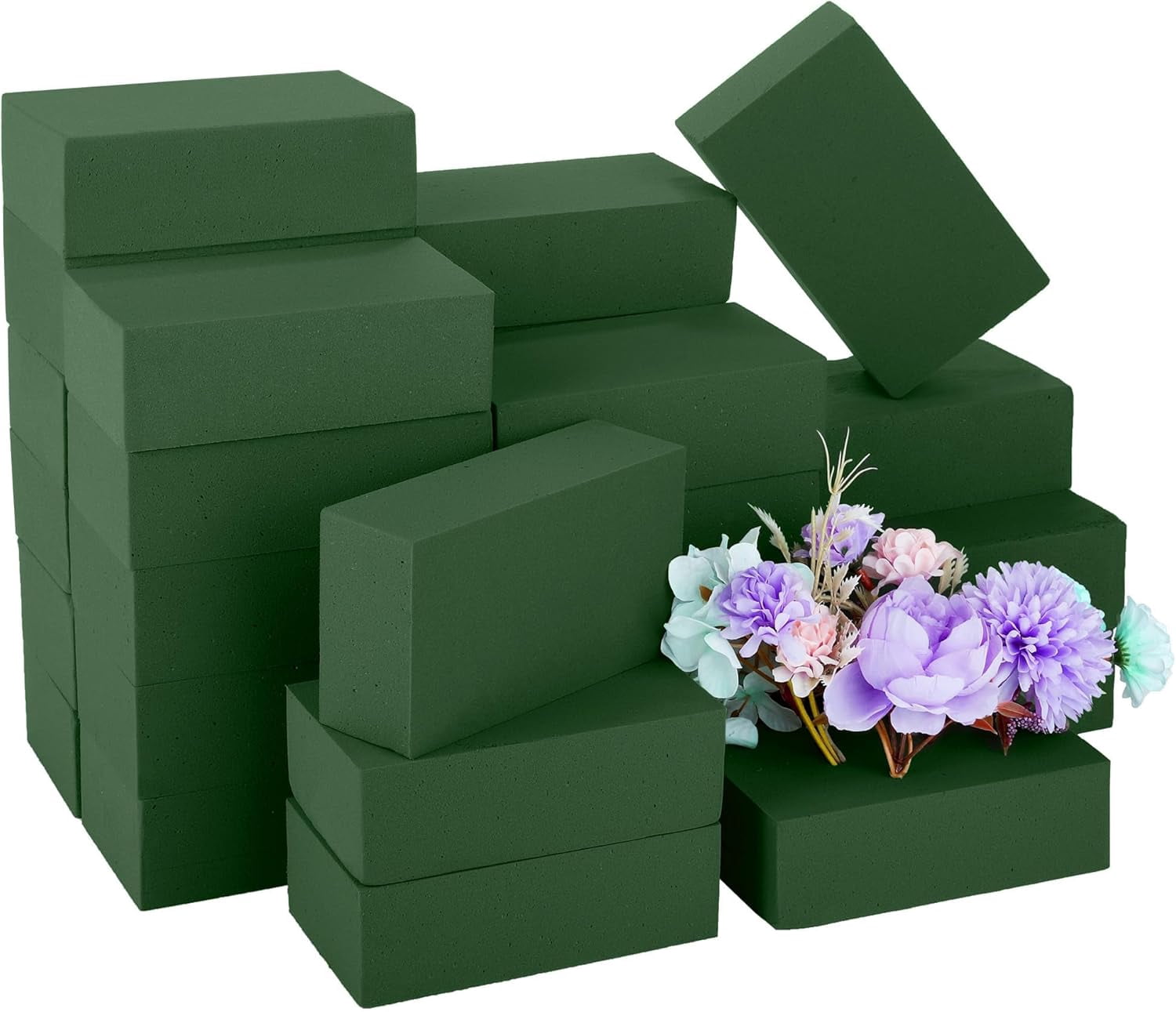24 Packs Floral Foam Blocks Wet & Dry Bricks 5.5x3.1x1.8 Inch Flower ...