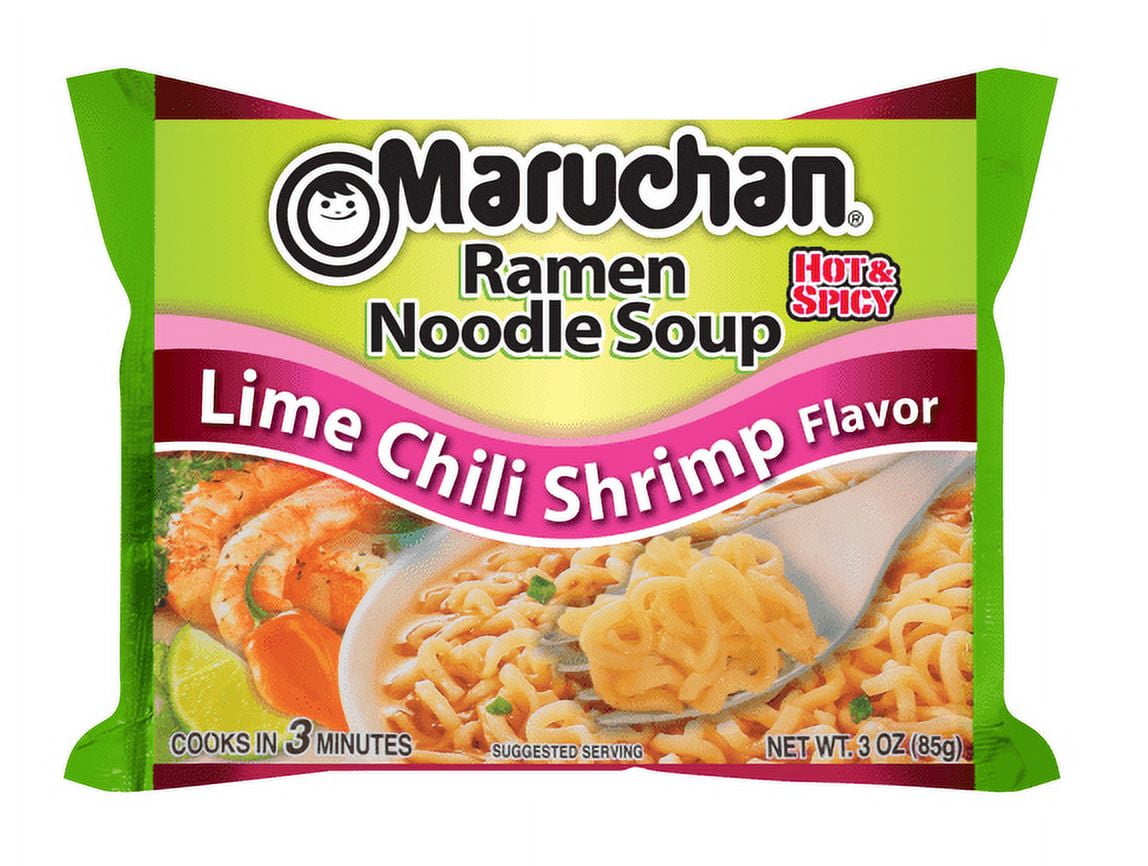 Maruchan Instant Lime Chili Shrimp Ramen Noodles, 3 oz (24 Packs ...