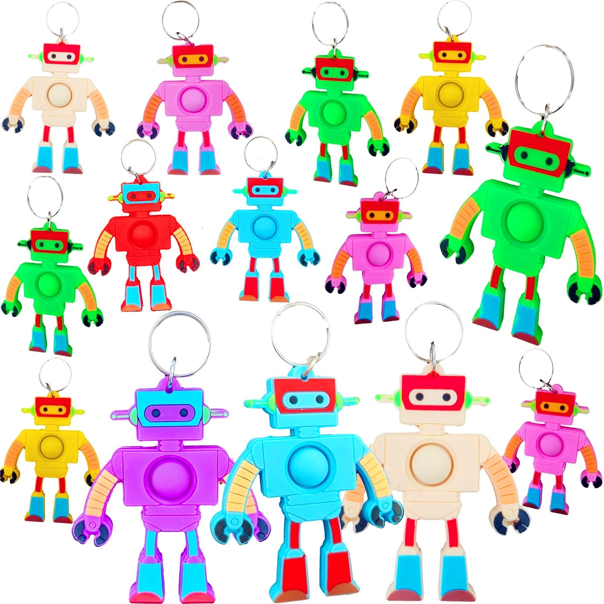 24 Packs Mini Backpack Pop Fidget Bubble Toys, Bulk Robot Classroom ...