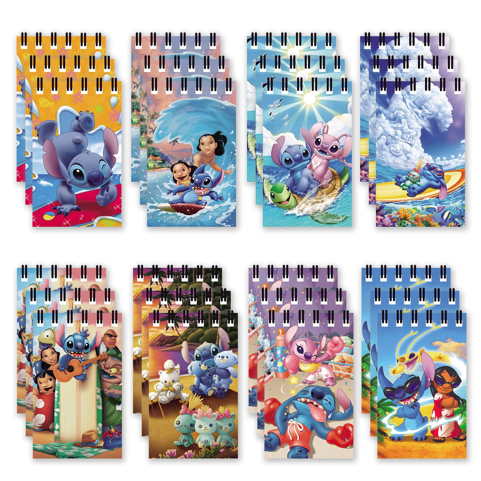 24 Packs Mini Stitch Spiral Notebooks Portable Pocket Notebook for ...