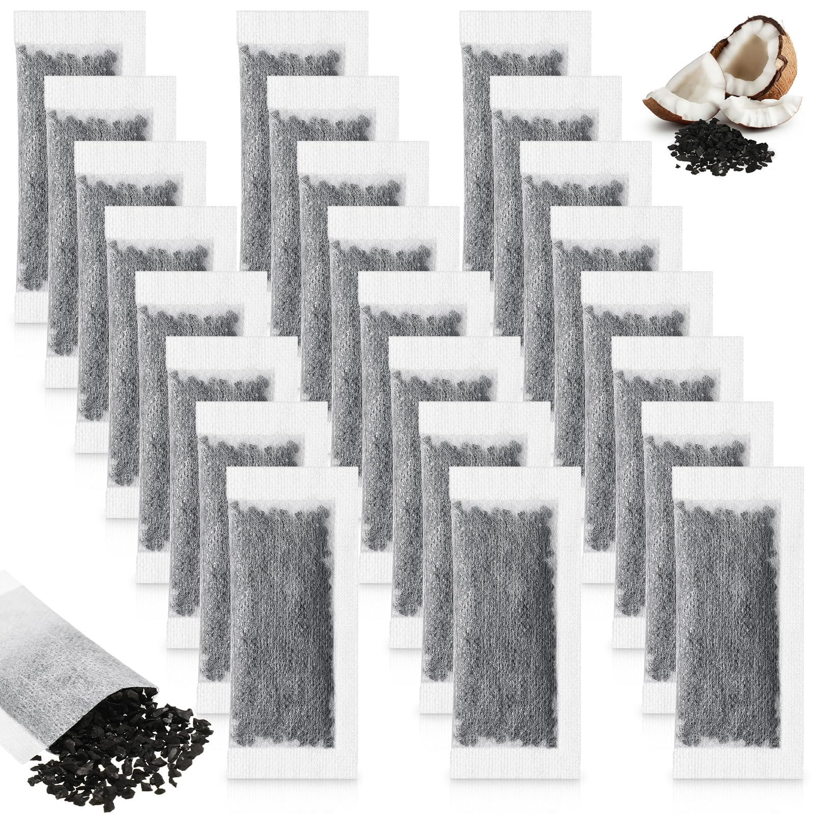 24 Packs Replacement Activated Charcoal Distiller Filters Coconut Shell ...