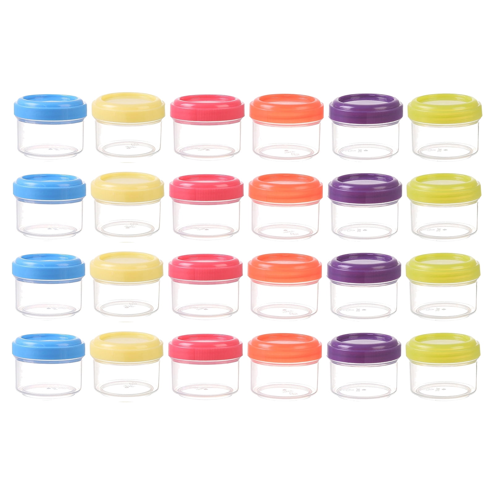 24 Packs Small Tupperware Containers with Lids - 1.2oz Reusable Plastic ...