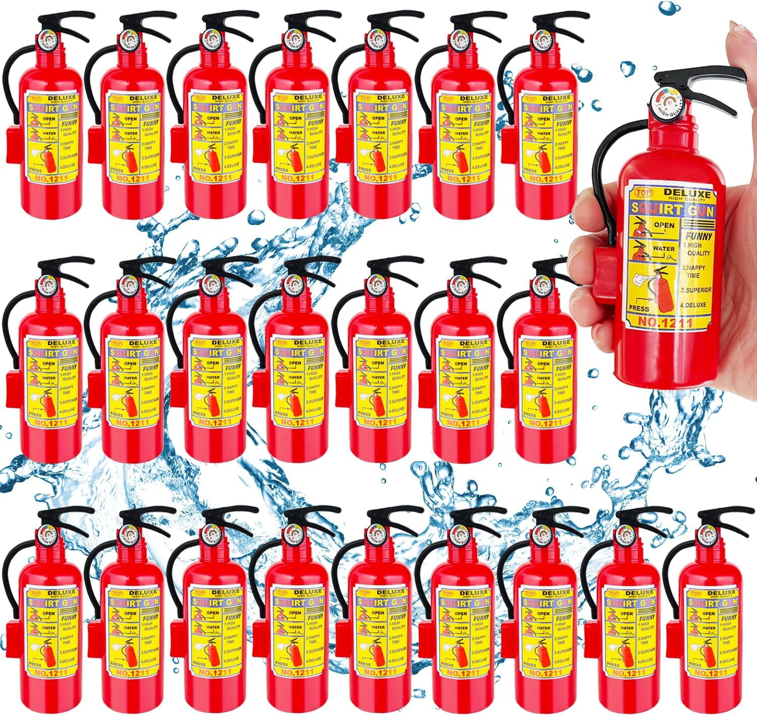 24 Packs Small Water Shooter for Kids,4 Inch Fire Extinguisher Water ...