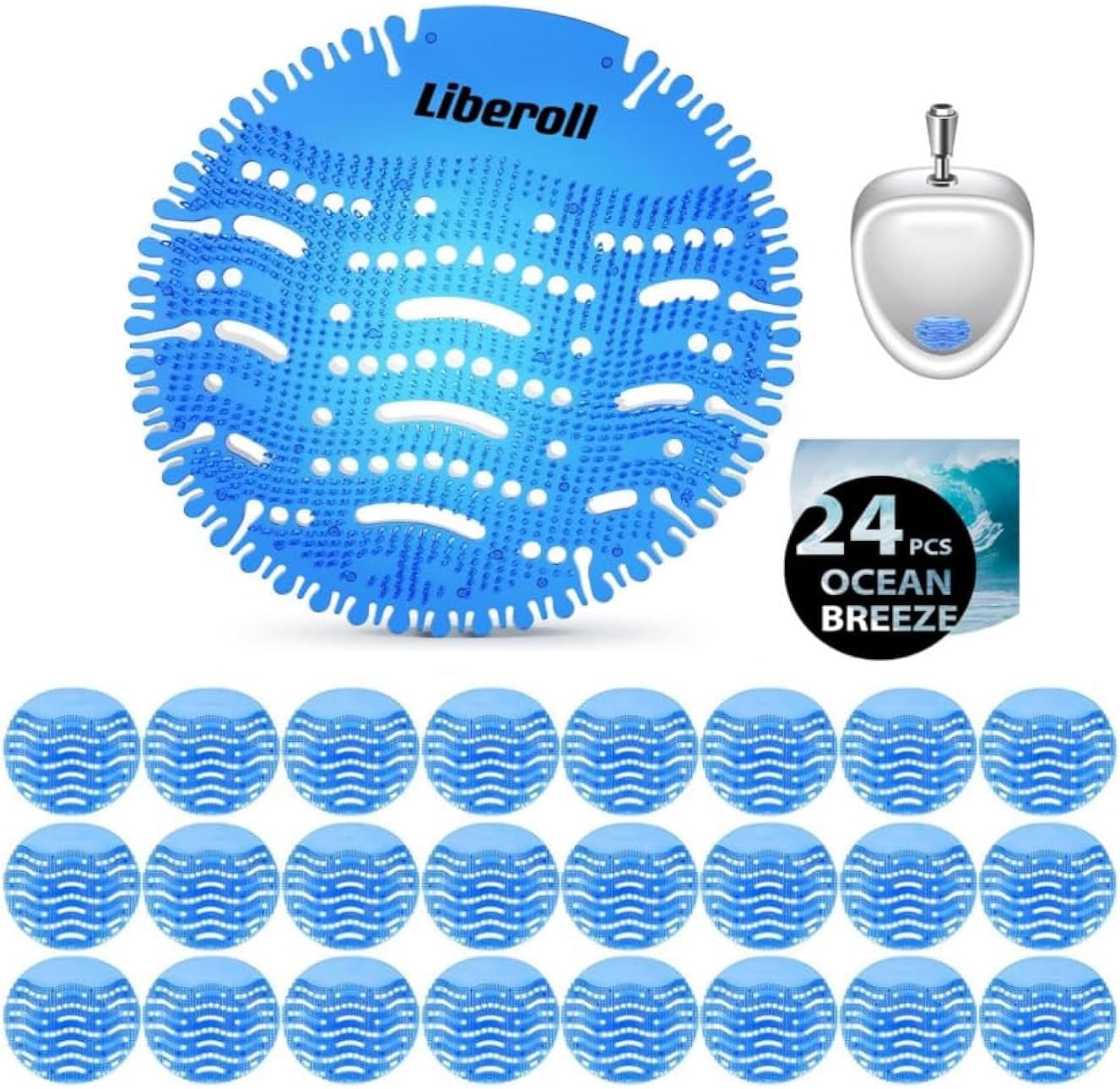 24 Packs Urinal Screens Deodorizer, Urinal Cake Anti-Splash&Odor ...