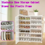 Prime Garden 15 Pack Foldable Plastic Shoe Storage Box Sneaker ...