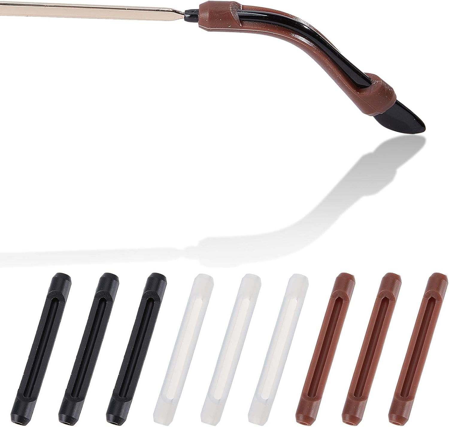 24 Pairs 3 Colors Eyeglasses Temple Tips Non-Slip Comfort Eyeglass Pads ...