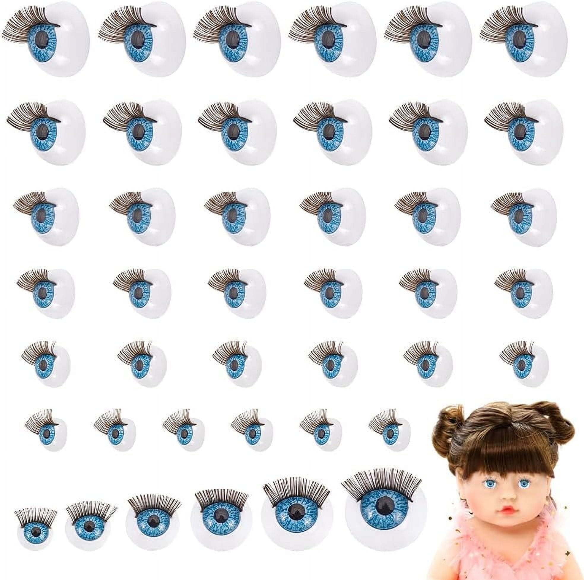 24 Pairs 6 Styles Plastic Doll Eye Patch Craft Eyes for Doll Making ...