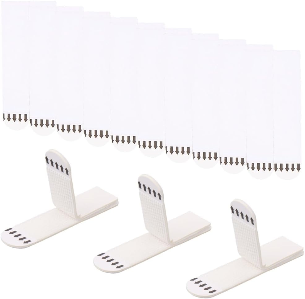 24 Pairs Hook and Loop Fastener Strips Double Sided Sticky Picture ...