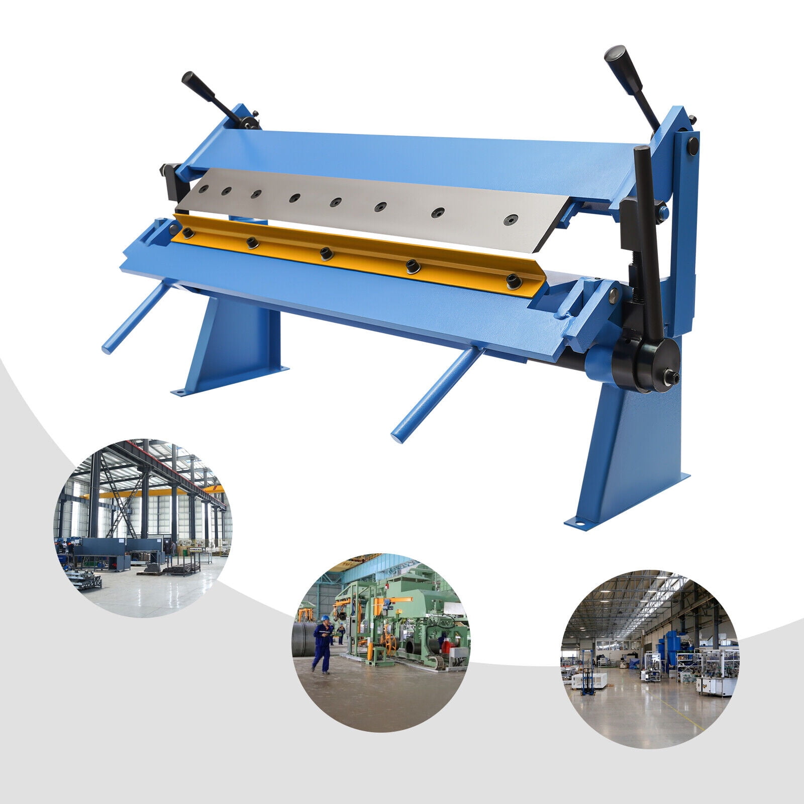 24" Pan and Box Brake Industrial Metal Bender Sheet Metal Pan Blue with ...