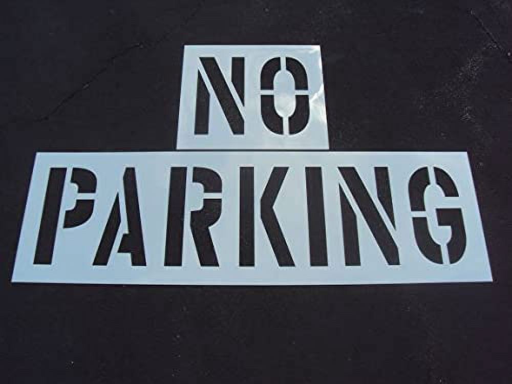 24" NO Parking Parking Lot Stencil. 24 Inch Tall Letters. 12" Wide ...