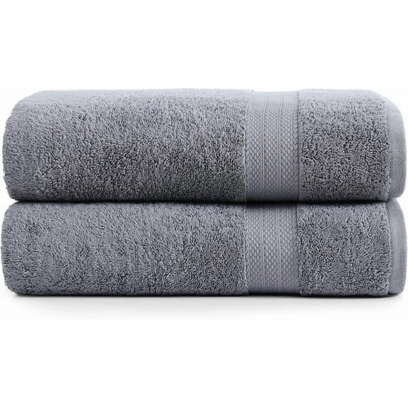 24 Pc 100% Cotton Bath Towels For Bathroom Set, Quick Dry, Machine Wash ...