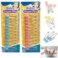 All Top Bargains 24 Pc Baby Diaper Safety Pins, Cloth Changing Locking Clip, Multi Colors ...