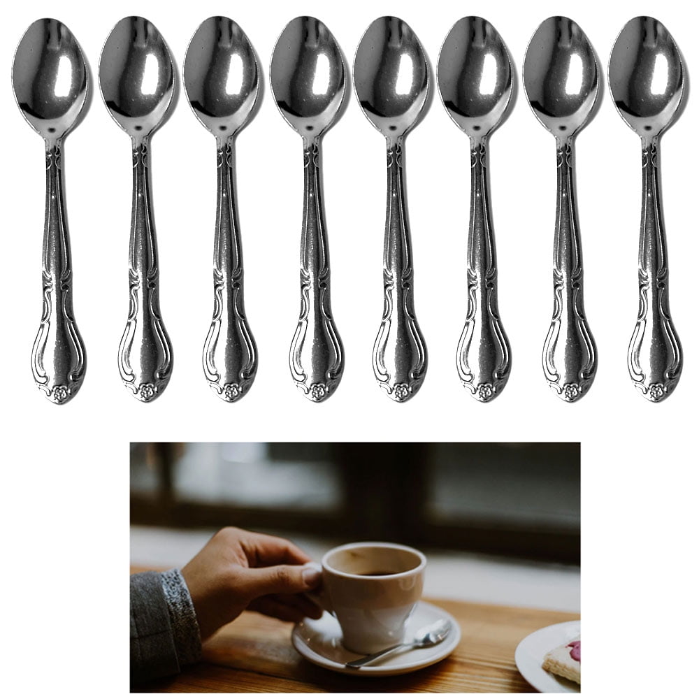 24 Pc Stainless Steel Teaspoon Set Flatware Silverware Cutlery Coffee ...