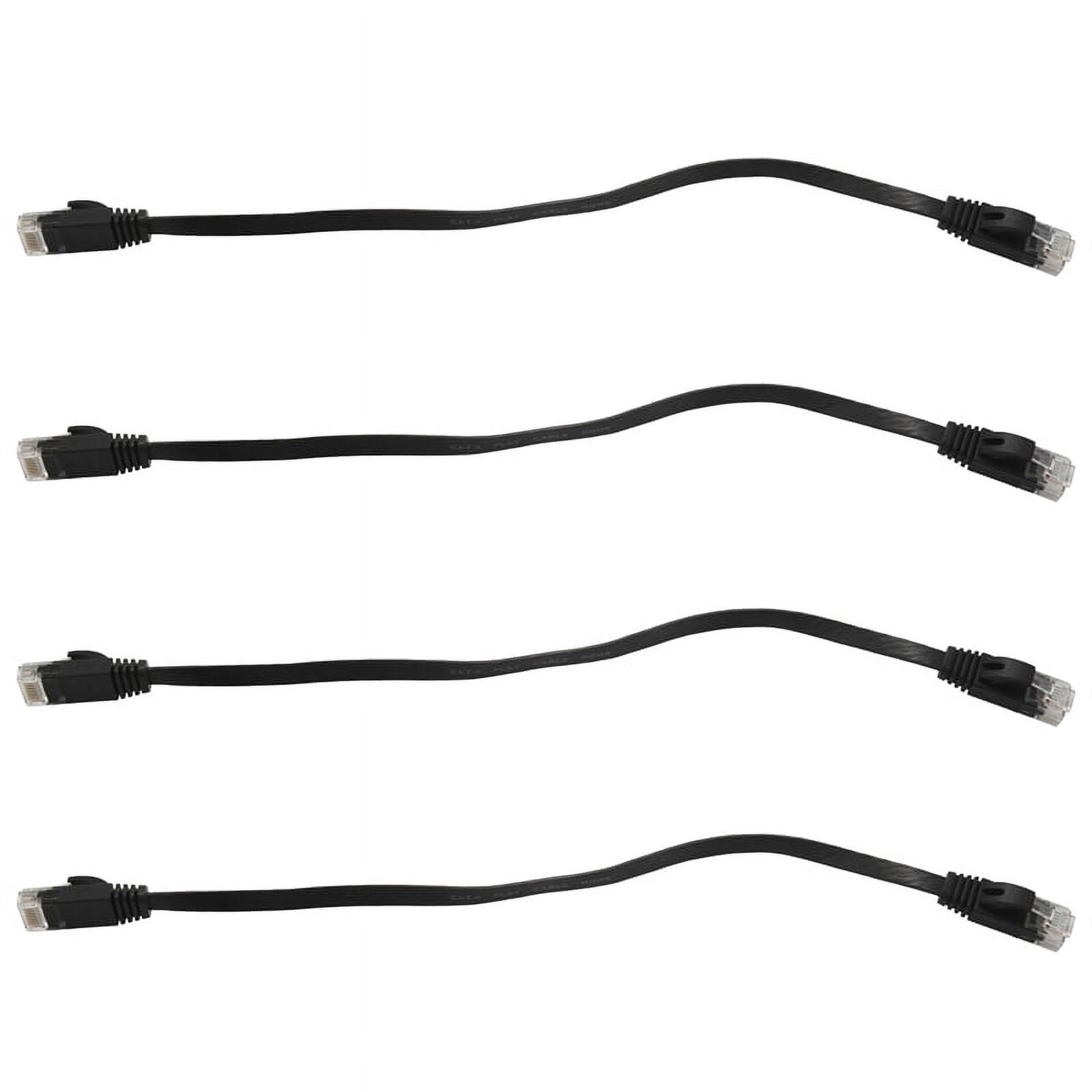24 Pcs 1 Ft Flat Internet Network Cable Solid Cat6 High Speed Patch Lan ...