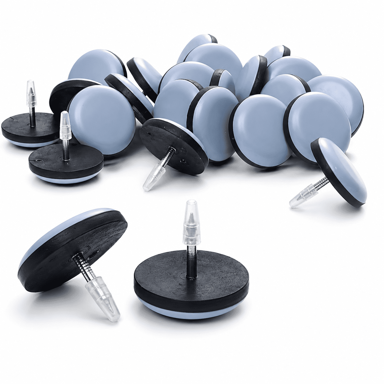 24 Pcs 1 Inch Round Furniture Sliders, Heavy Duty Chair Leg Glides ...