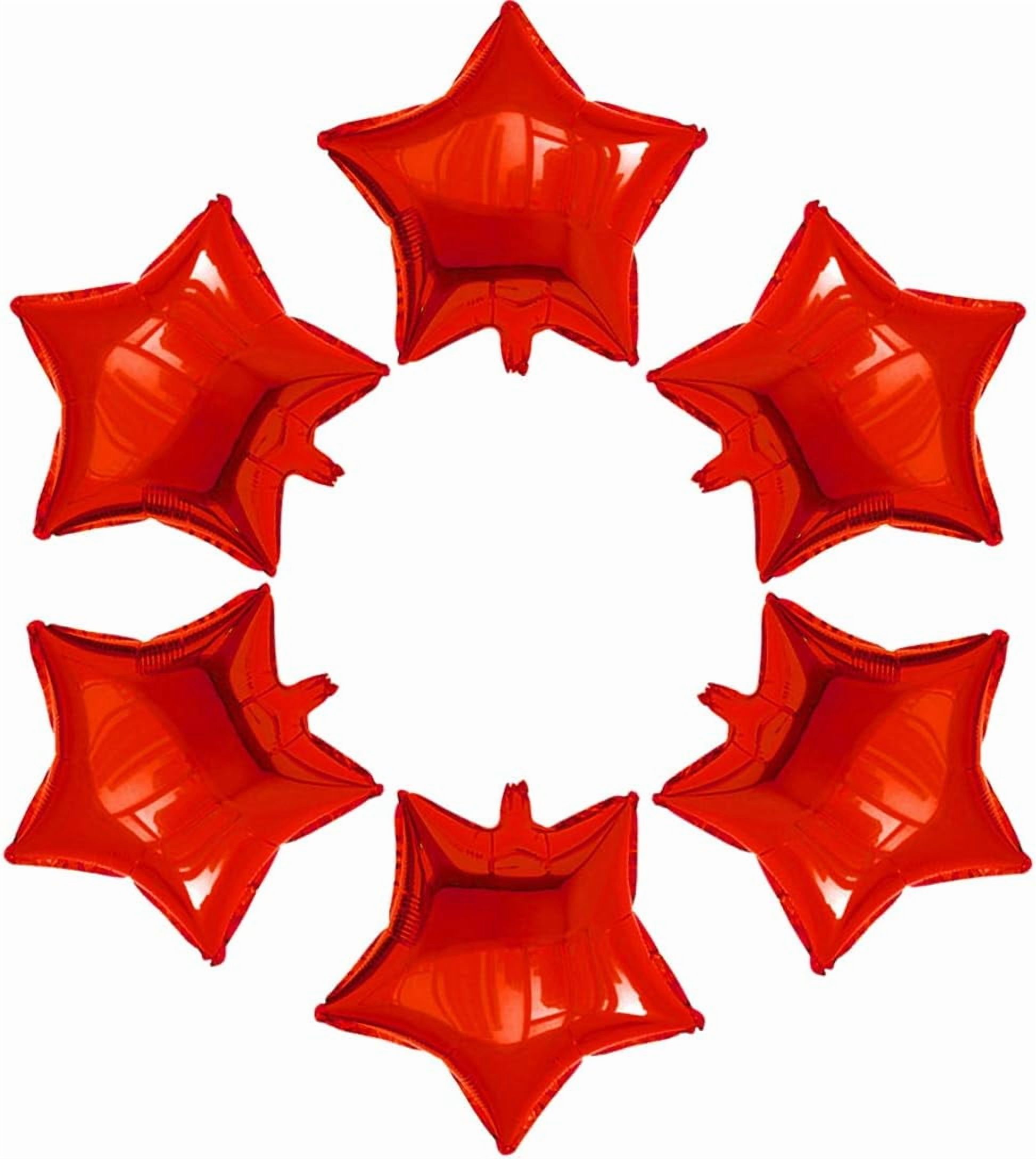 24 Pcs 18" Red Star Balloons Foil Balloons Mylar Balloon for Baby ...