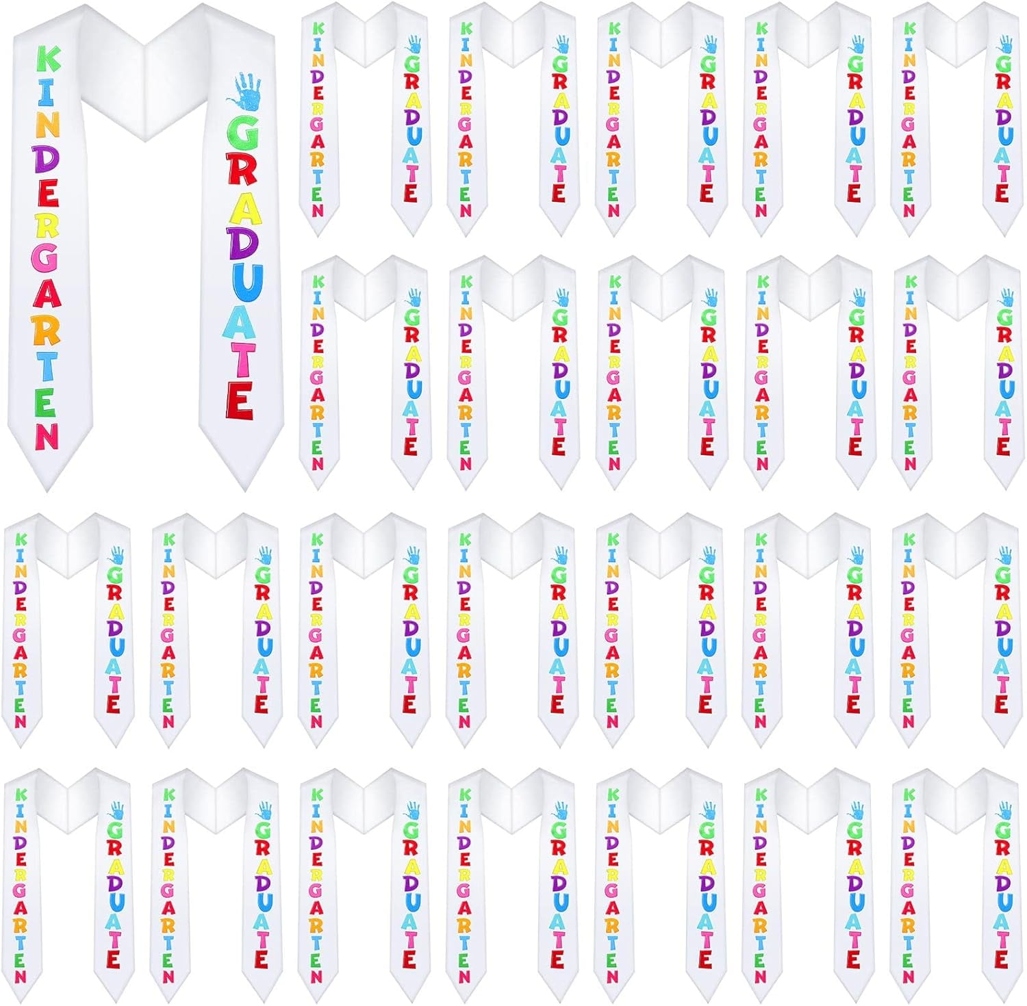 24 Pcs 2024 Kindergarten Graduation Sash Kids Graduation Stole ...