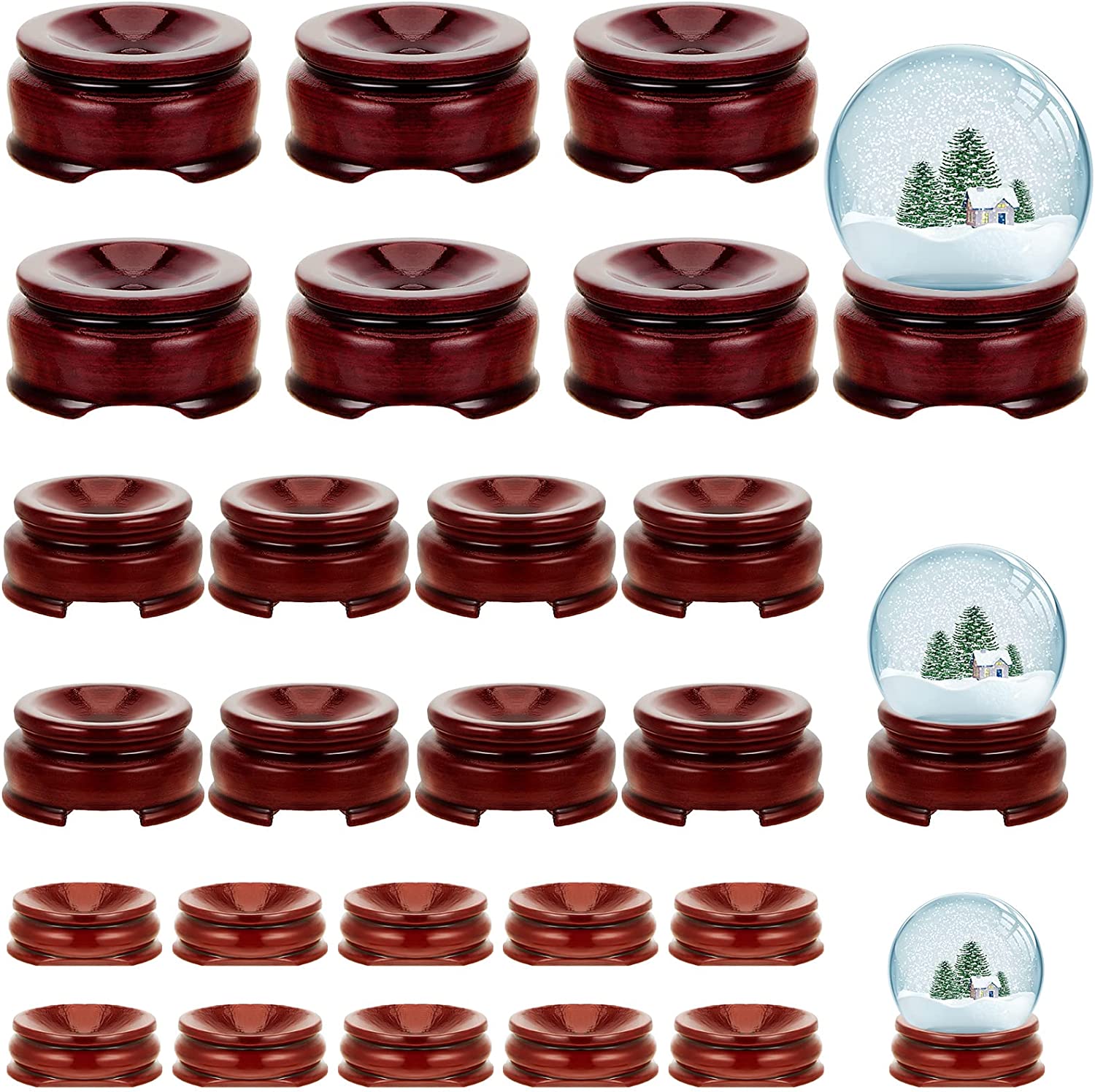 24 Pcs 3 Size Sphere Stands for Display Crystal, Crystal Display Stand ...