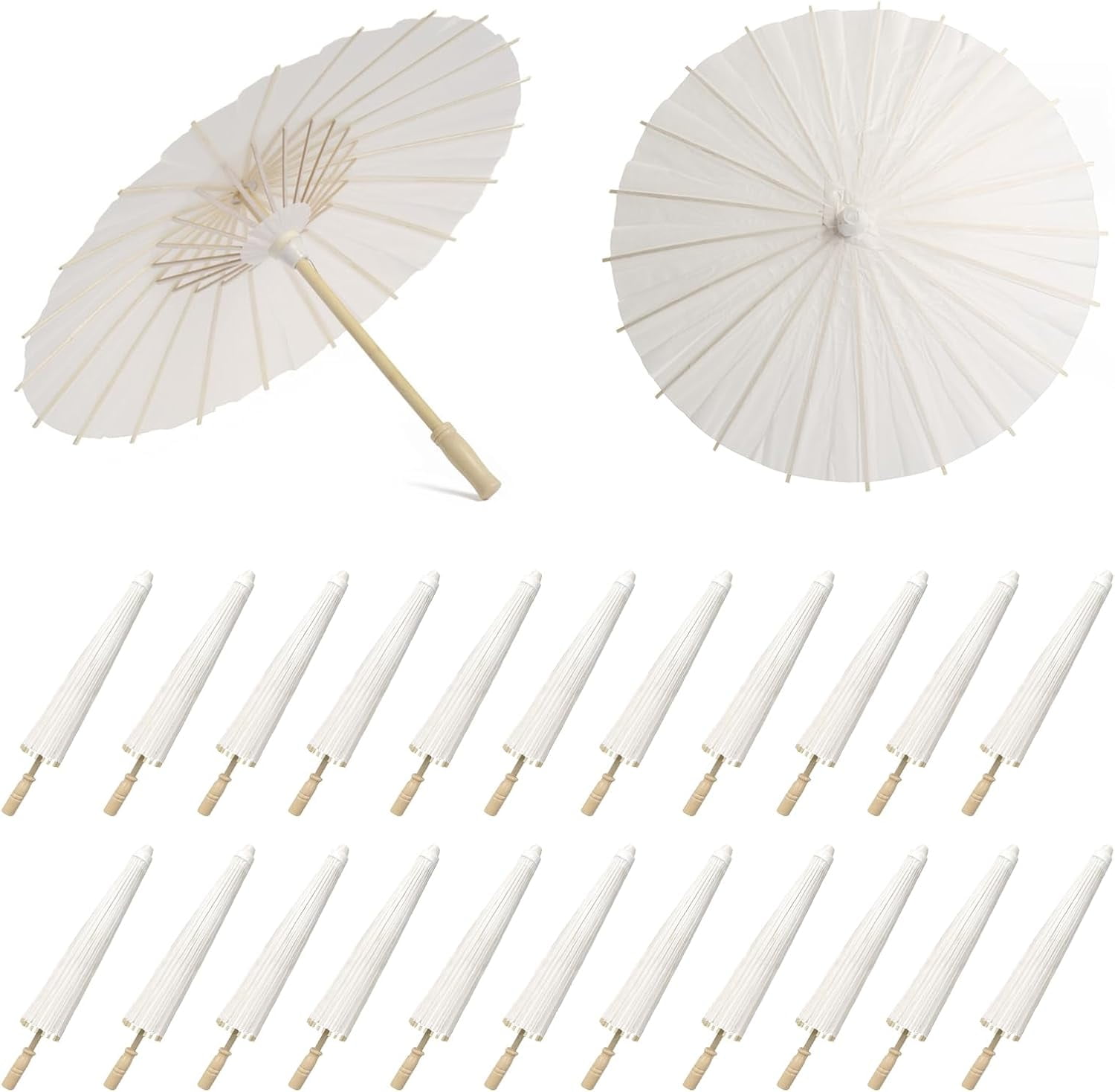 24 Pcs 33 Inch Chinese Umberlla Decorative DIY Painting Oiled Paper ...