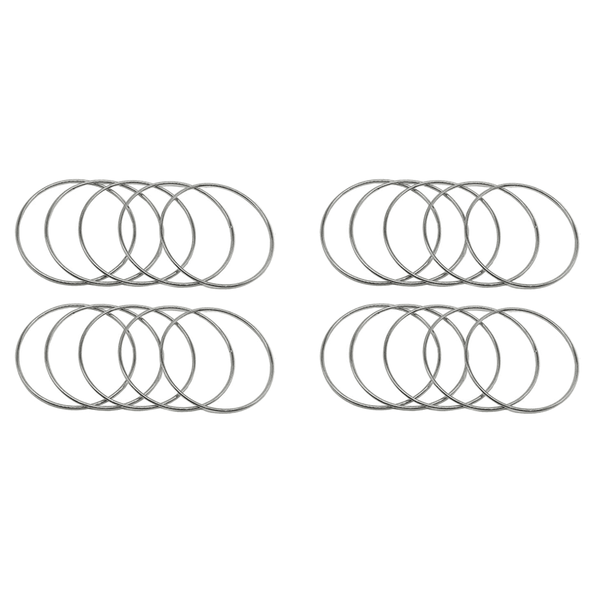 24 Pcs 4 Inch Silver Metal Rings Hoops Macrame Ring for Dream Catchers ...