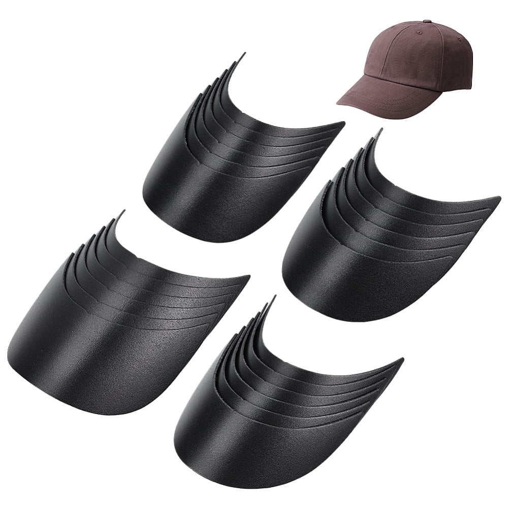 24 Pcs 4 Styles Baseball Cap Visor Insert Plastic Hat Brim Board Tennis ...