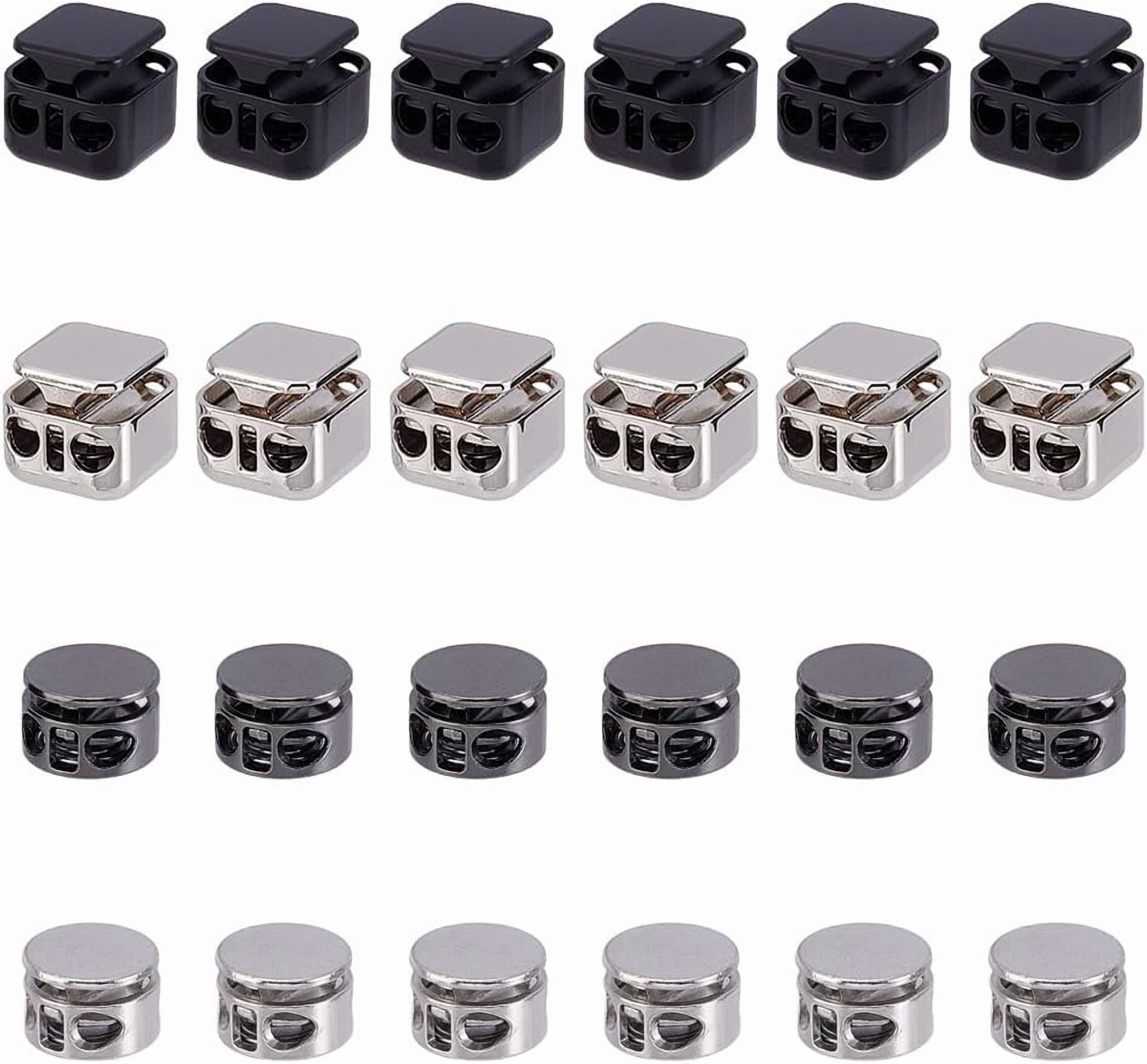 24 Pcs 4 Styles Heavy Duty Cord Locks Alloy Spring Cord Locks Cord Lock ...