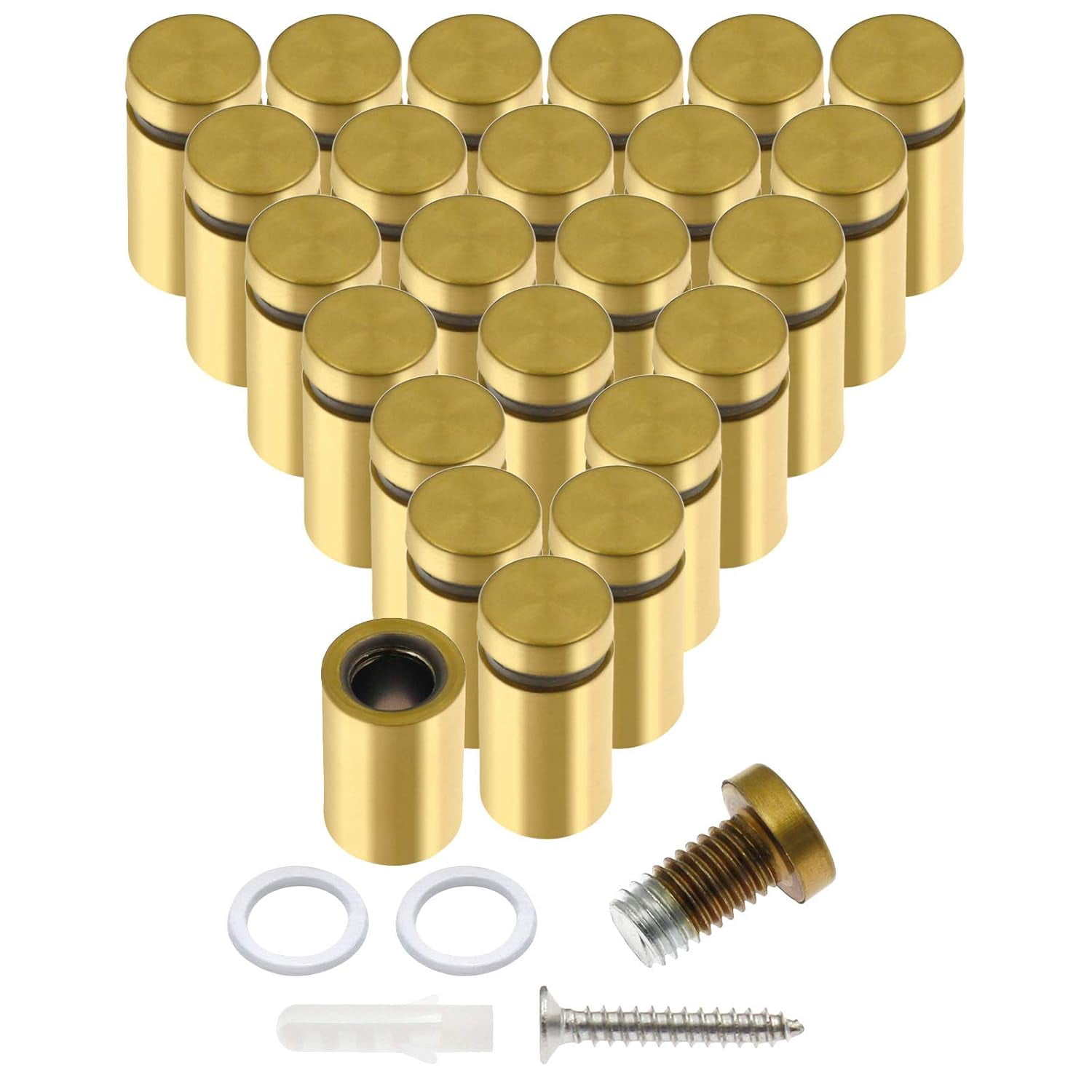 24 Pcs 5/8" x 1.18" Stainless Steel Standoff Screws, Wall Sign Standoff ...