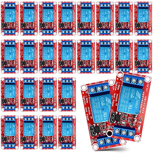 24 Pcs 5v Relay Module One Channel Switch with Optocoupler and Opto ...