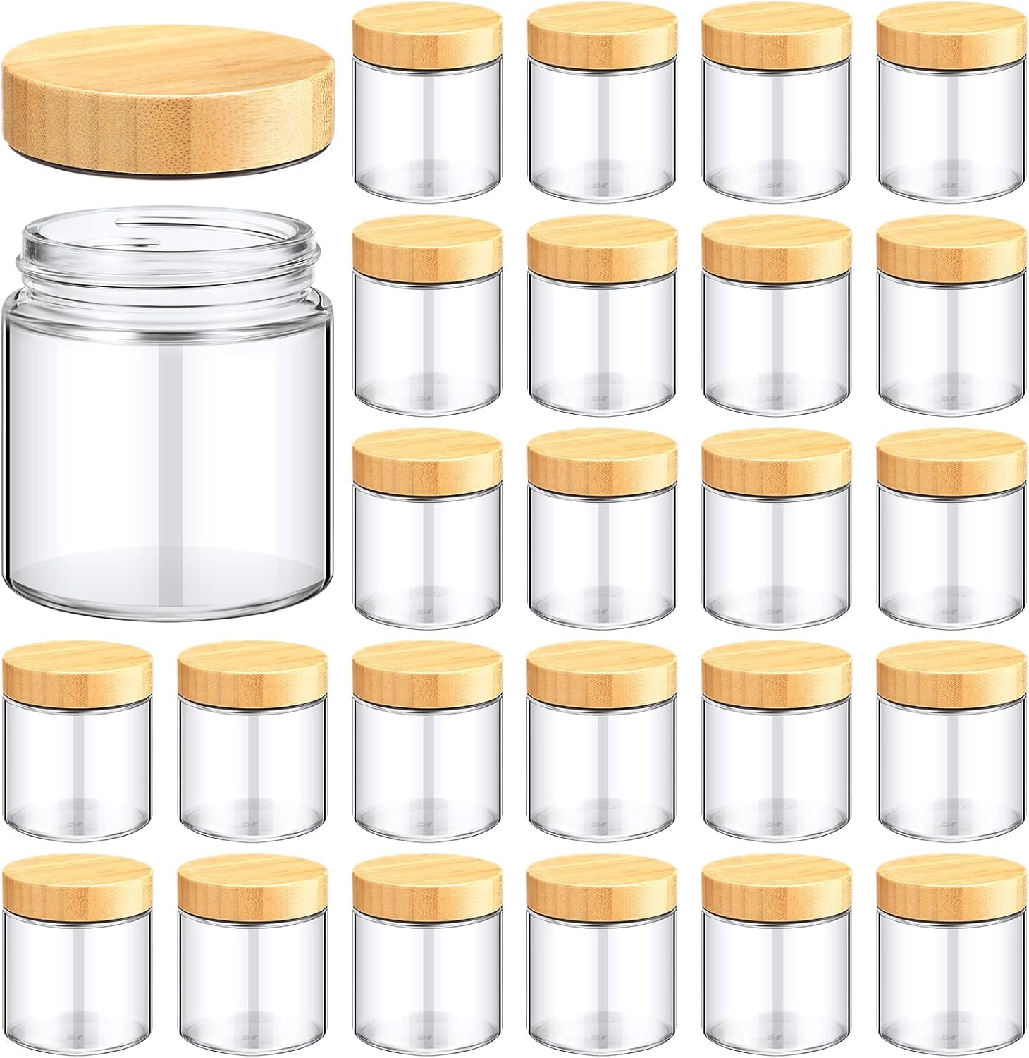 24 Pcs 8 oz Glass Jars with Lids Empty Small Glass Containers with Lids ...