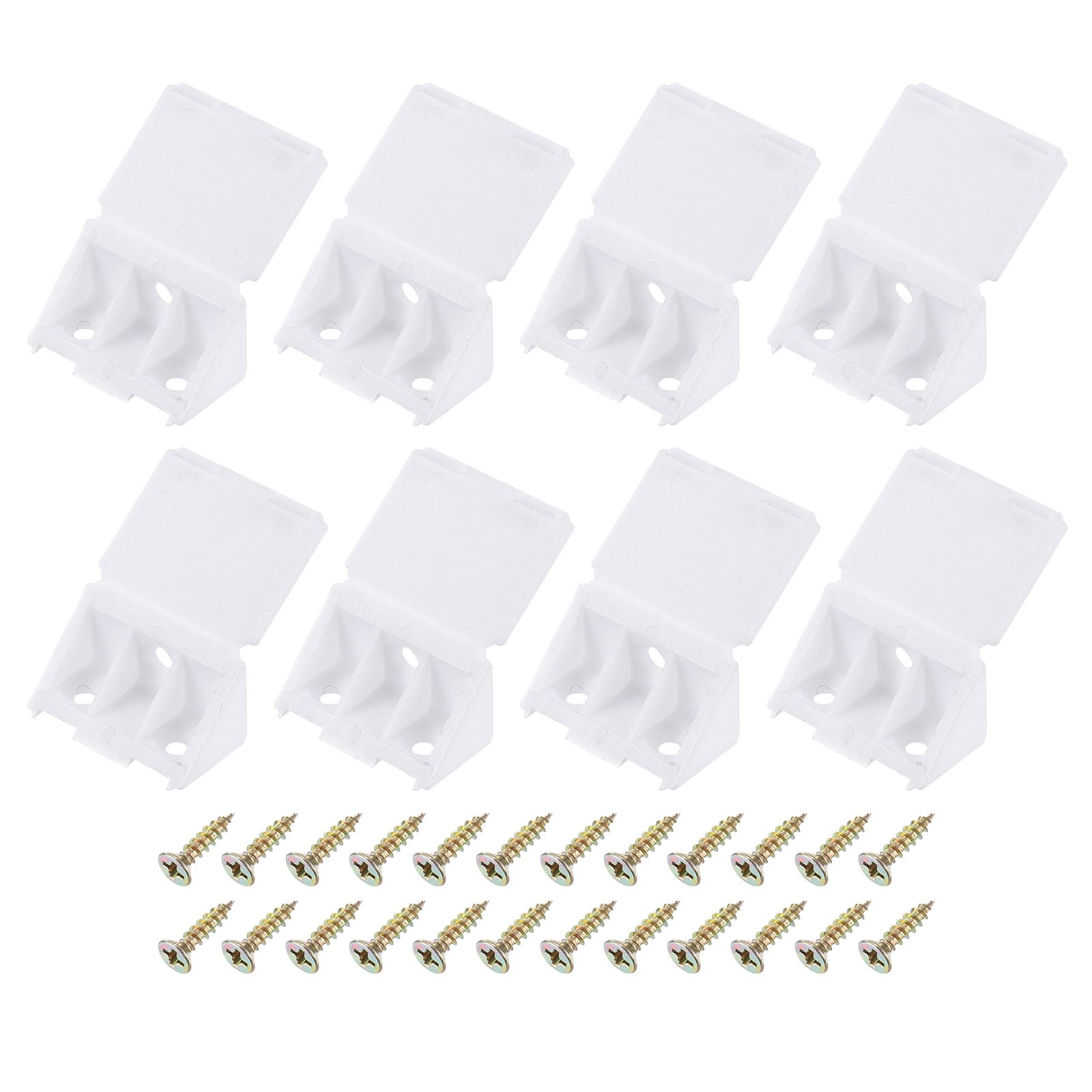 24 Pcs 90 Degree Plastic Corner Braces, 22x42.5x22mm Shelf Right Angle ...
