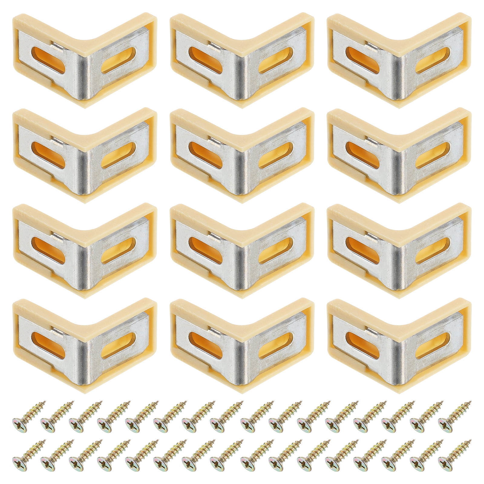 24 Pcs 90 Degree Plastic Corner Braces, 28x17.5x28mm Shelf Right Angle ...