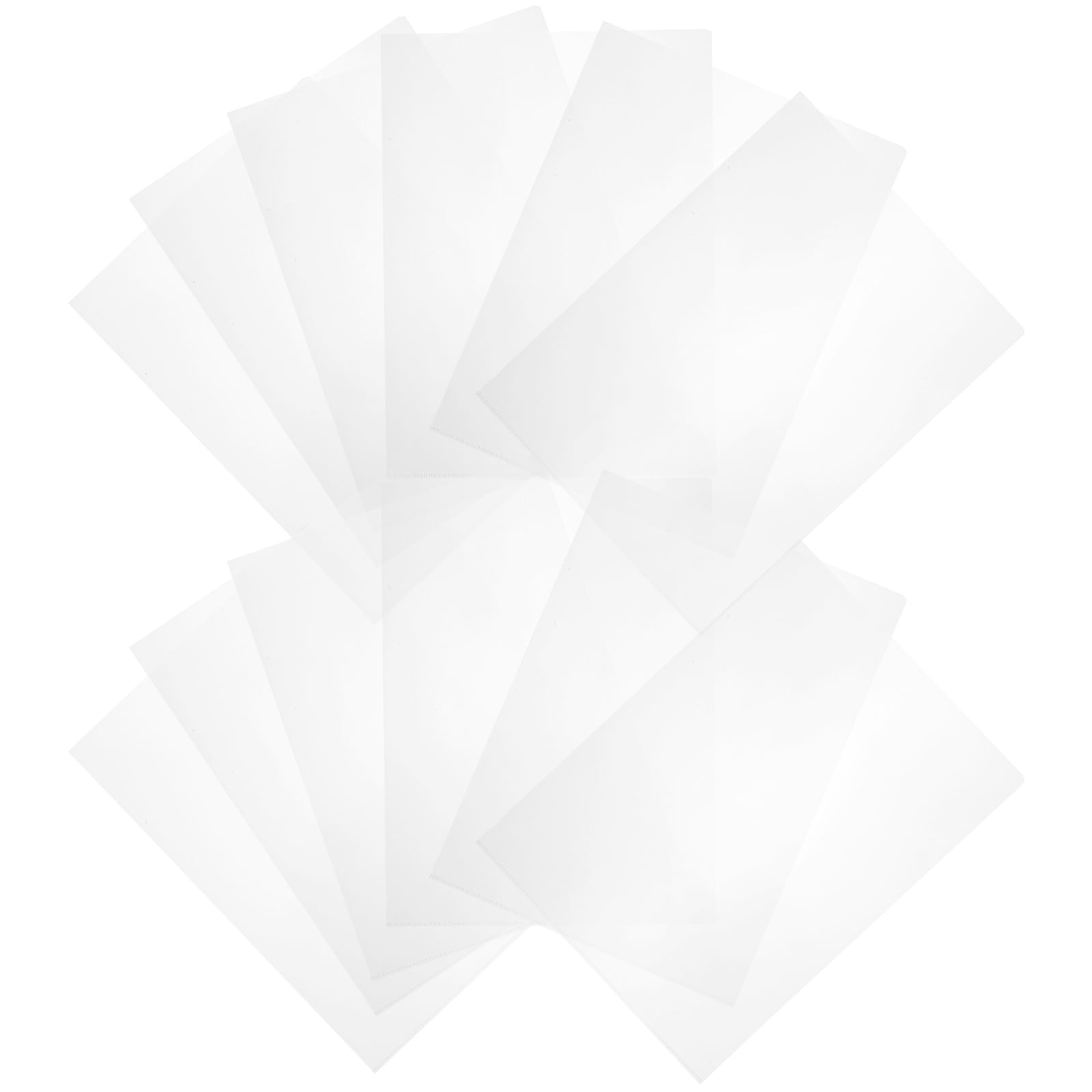 24 Pcs A4 Transparent Single File L-shaped Folder Packaged Folders ...