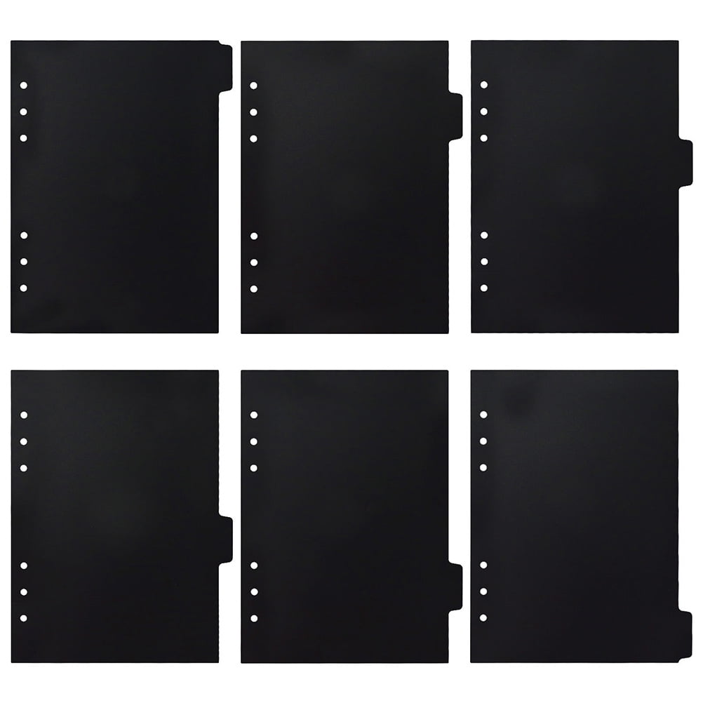 24 Pcs A5 Notebook Labels Pads Colored Tabs Dividers Black Binder Page ...