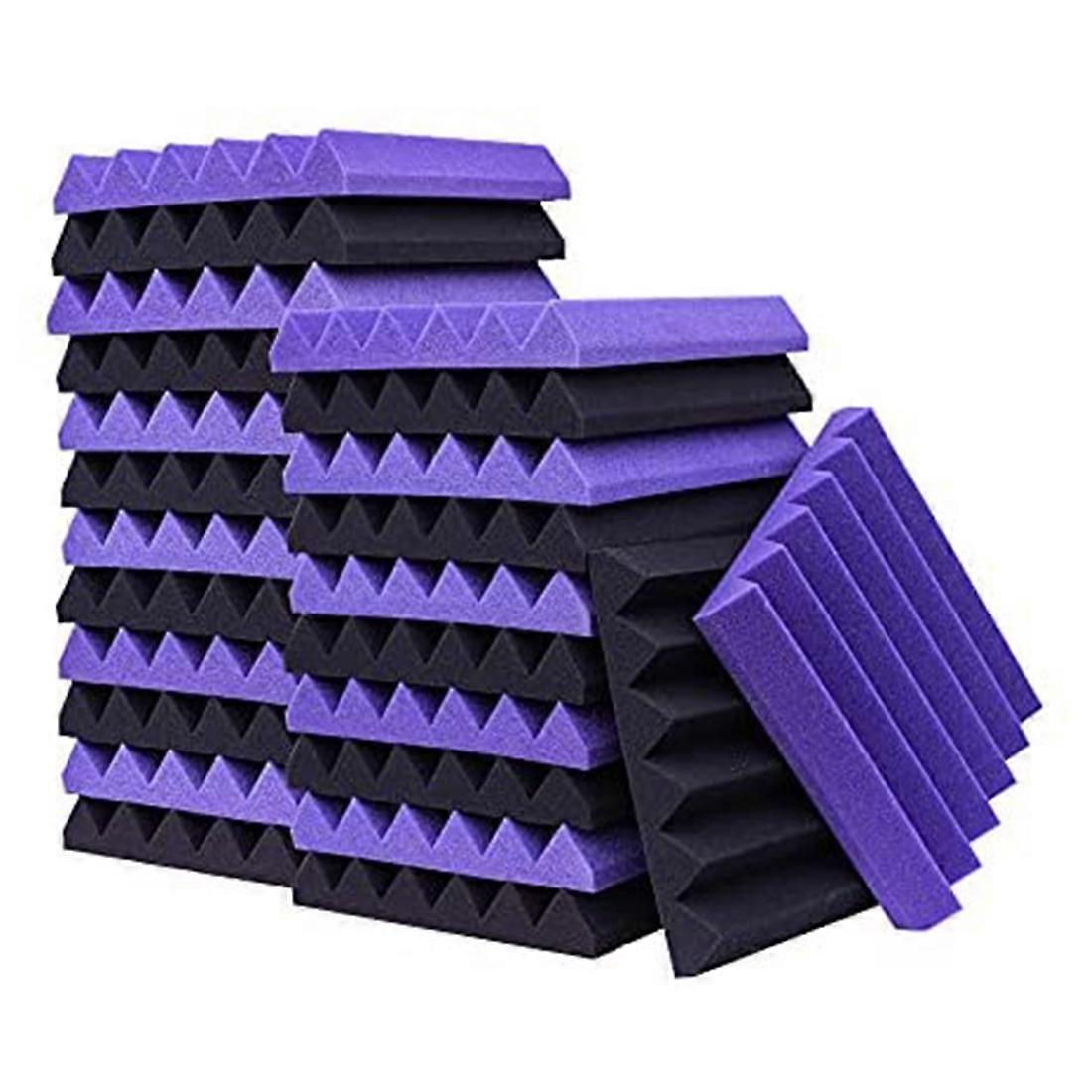 24 Pcs Acoustic Foam Panels,Triangle groove Studio Wedge Tiles ...