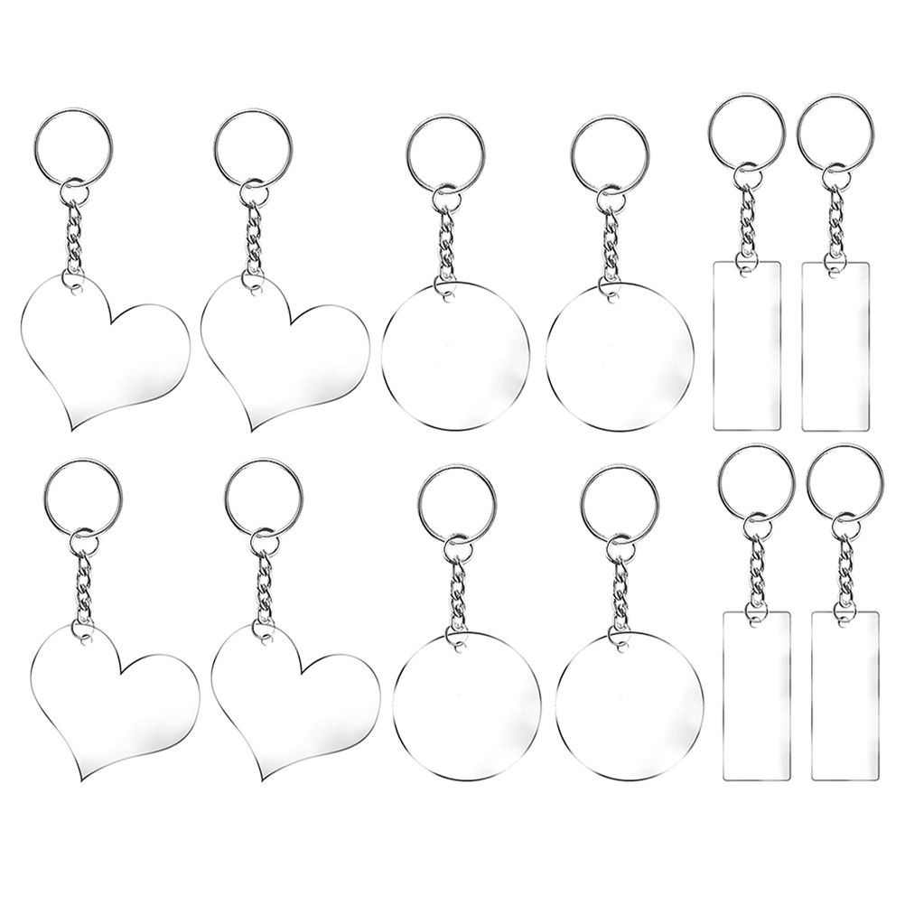 24 Pcs Acrylic Key Chain DIY Keychain Shareable Keychains - Walmart.com