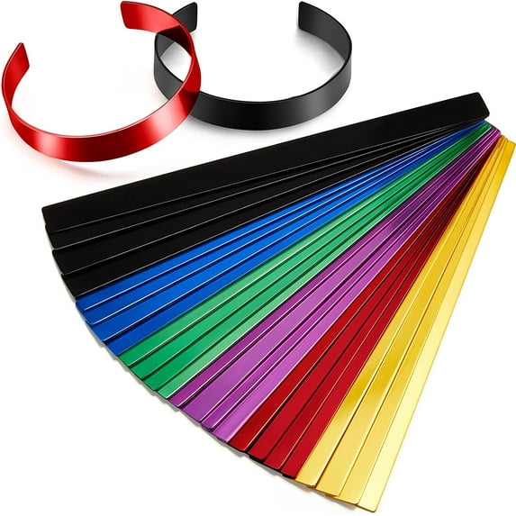 24 Pcs Anodized Aluminum Bracelet Blanks Metal Stamping Blanks ...