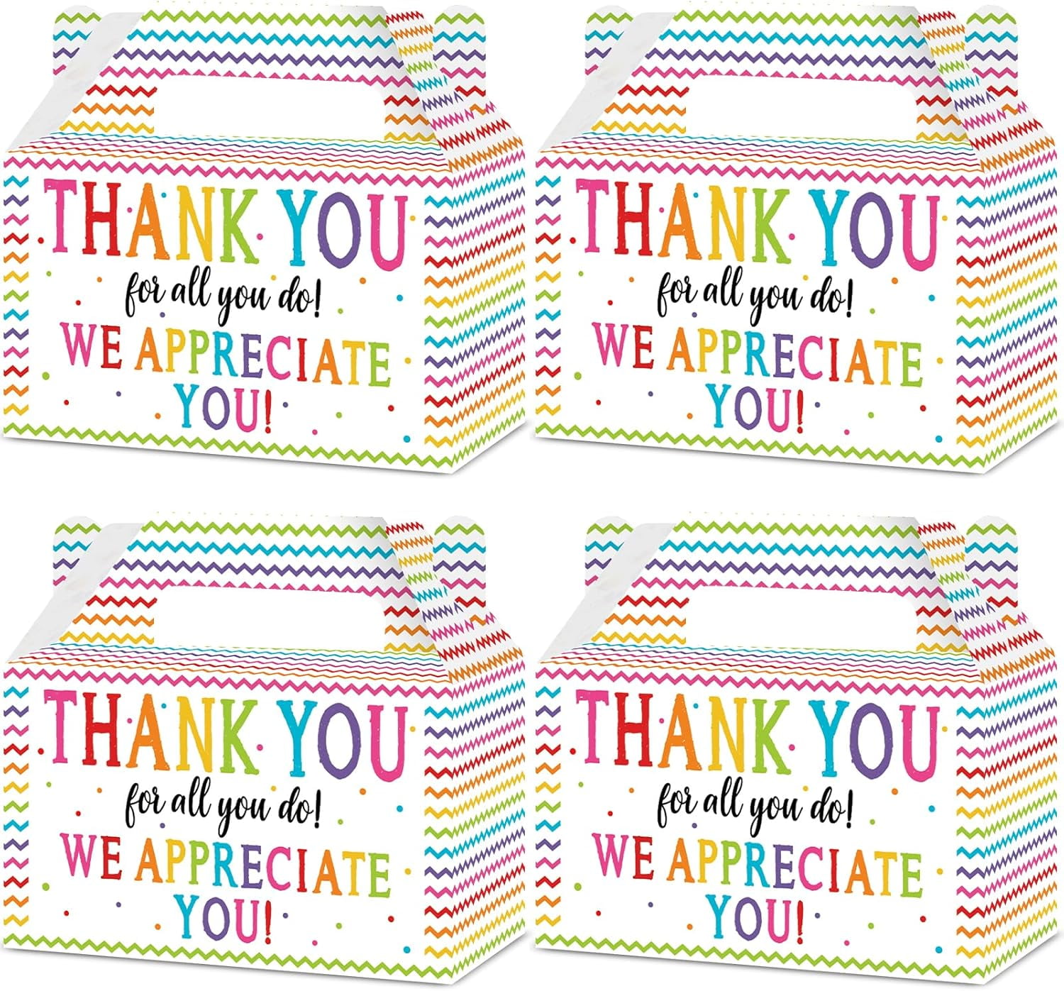 24 Pcs We Appreciate You Paper Favor Boxes Thank U for All You Do Treat ...