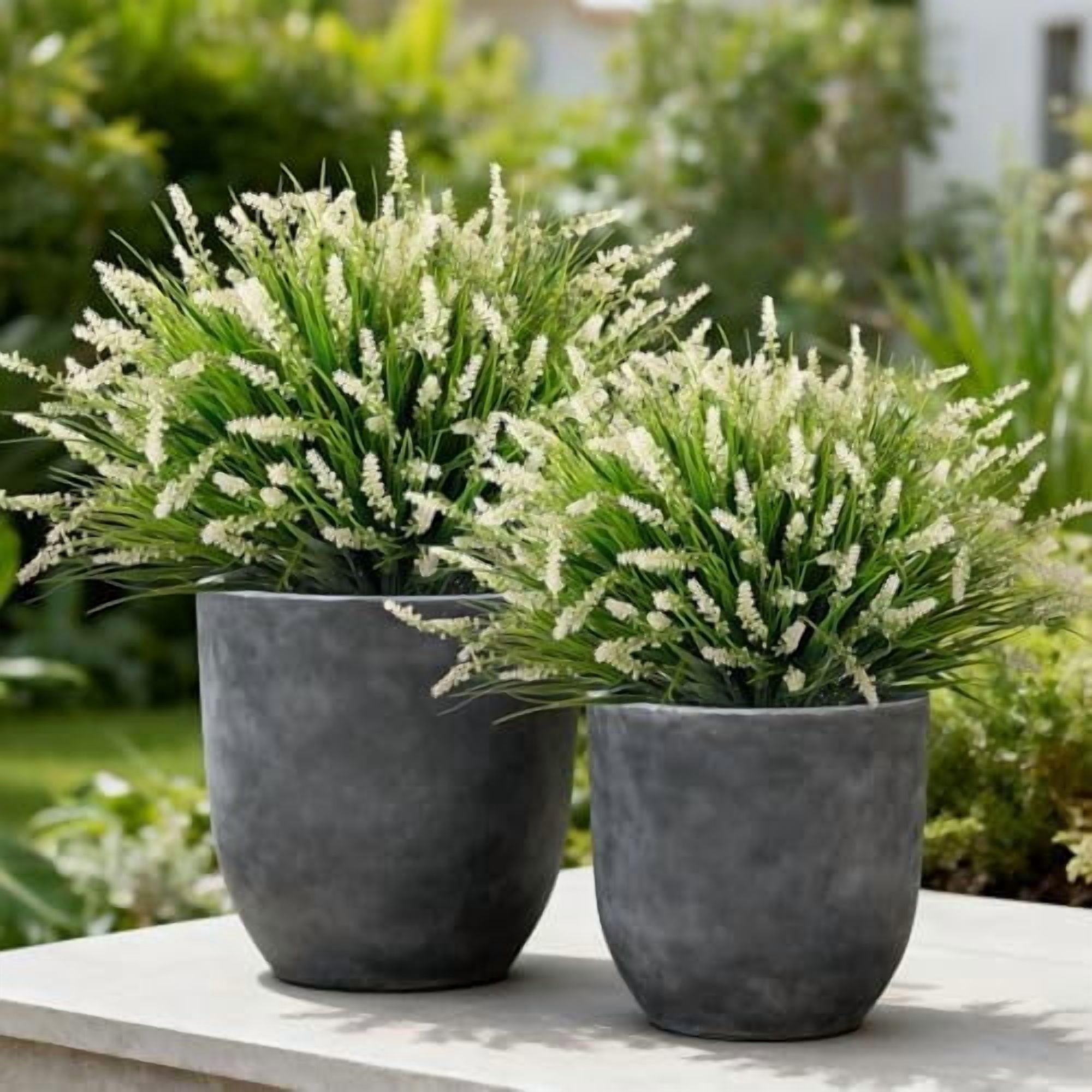 24 Pcs Artificial Faux Plants for Outdoor Spring Decoration, Fake ...