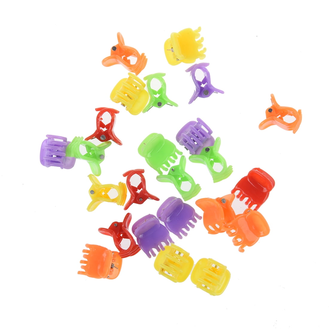 24 Pcs Assorted Color Plastic Mini Hair Clip Claw for Ladies - Walmart.com