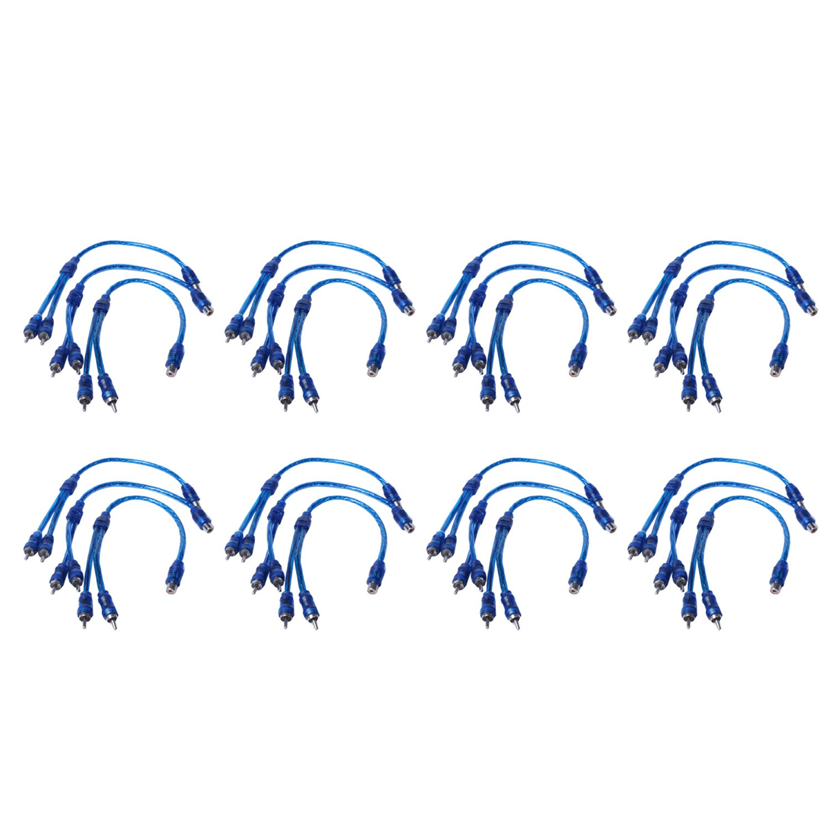 24 Pcs Audio Connection for 1 Female to 2 Male Adapter Splitter Cable,8 ...