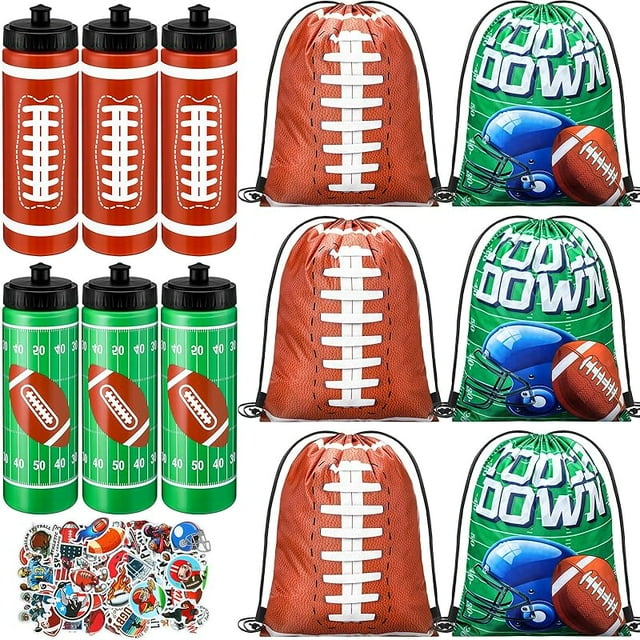 24 Pcs Basketball Water Bottle Basketball Drawstring Bag Set with 50 ...