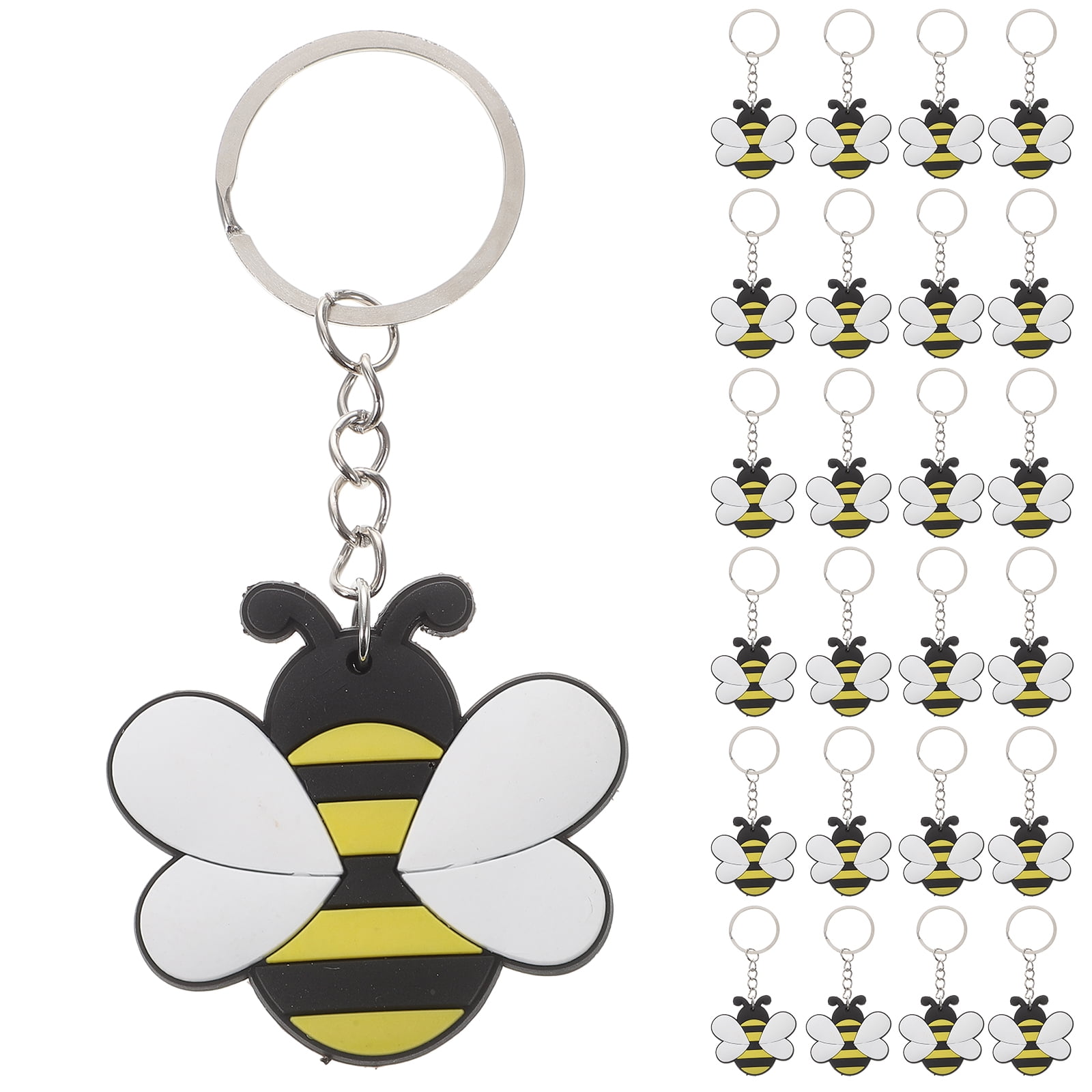 GETAJGHSD Cute Style Cartoon Bee Keychain Yellow White Black for Daily ...